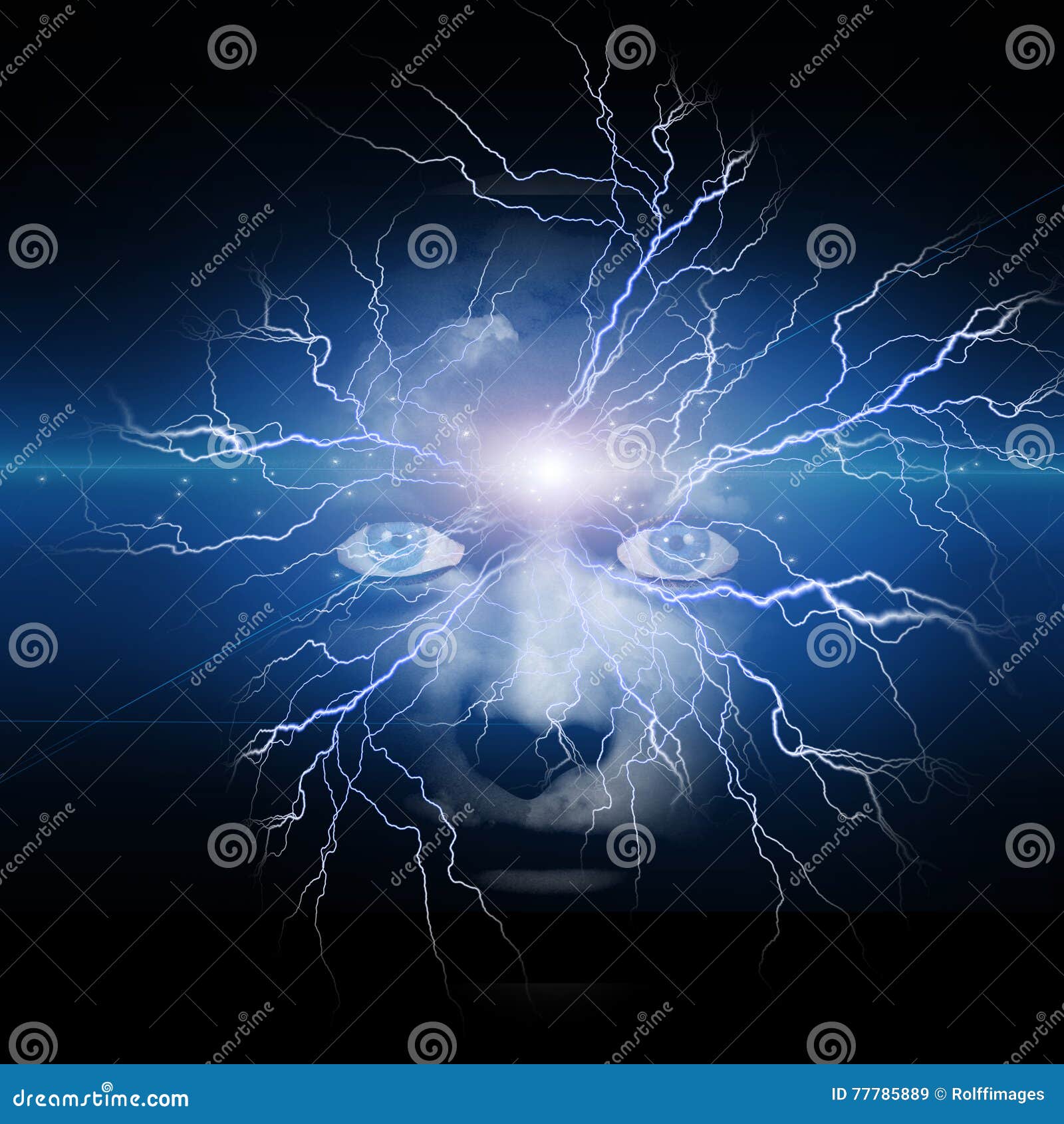 Looking through eternity stock illustration. Illustration of clouds ...