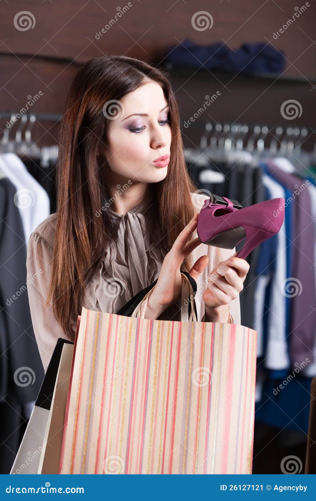 Looking at excellent shoes stock image. Image of couture - 26127121