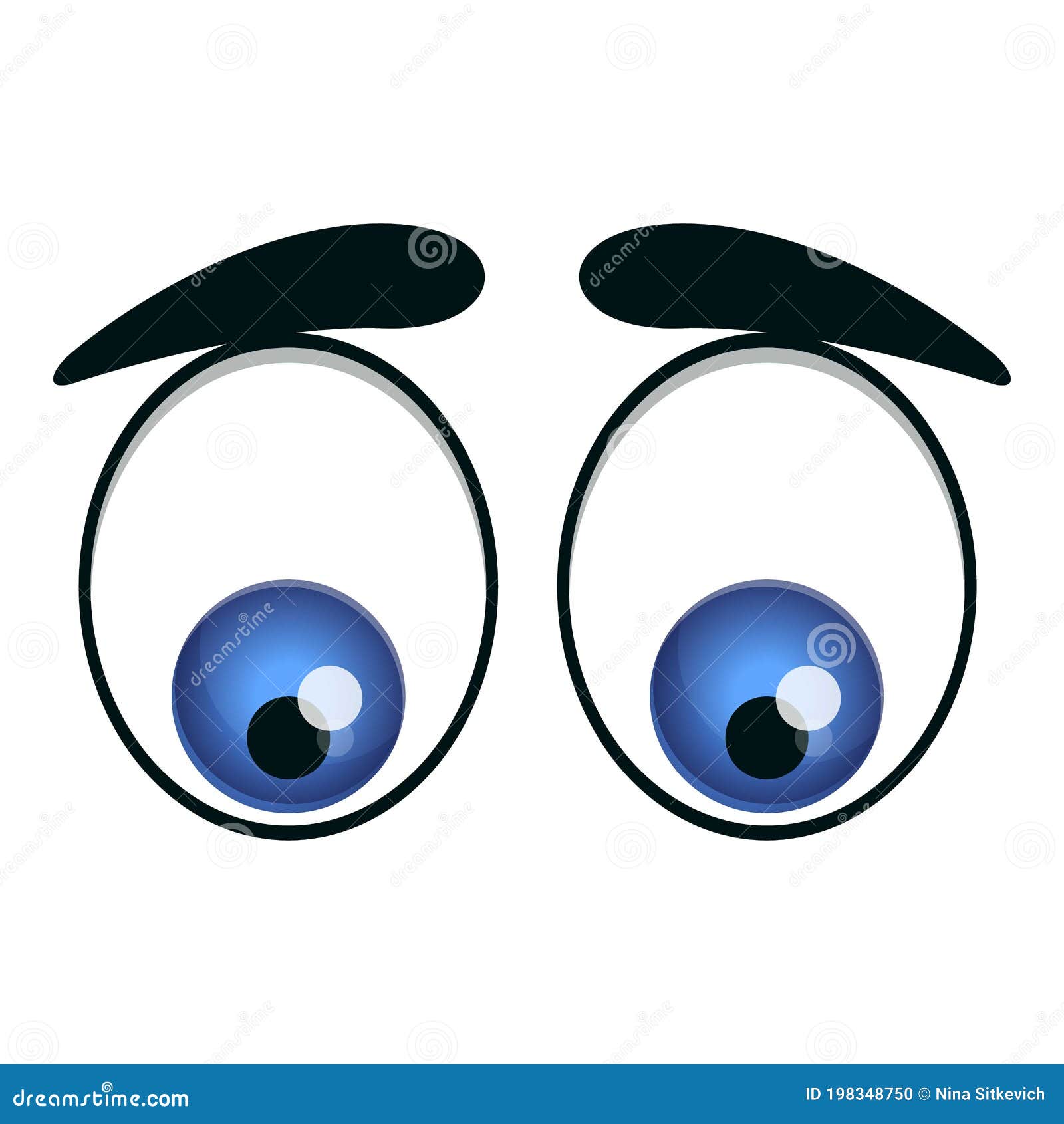 Looking Eyes Icon, Cartoon Style Stock Vector - Illustration of looking ...