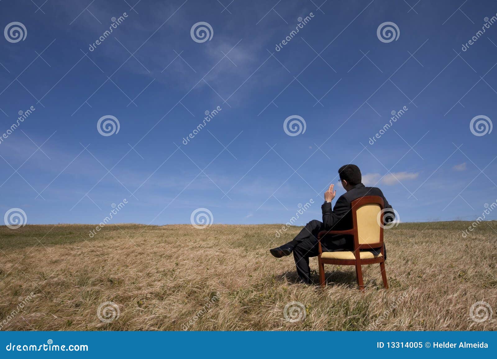 Looking at the field stock image. Image of achieve, contemplation ...