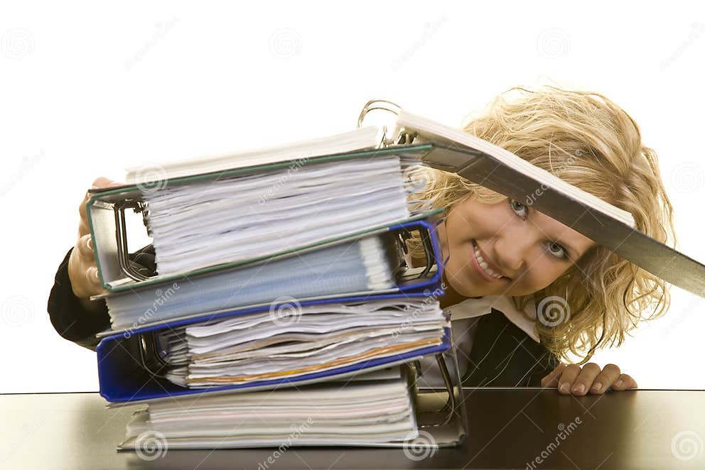 Looking through files stock image. Image of descent, business - 7033431