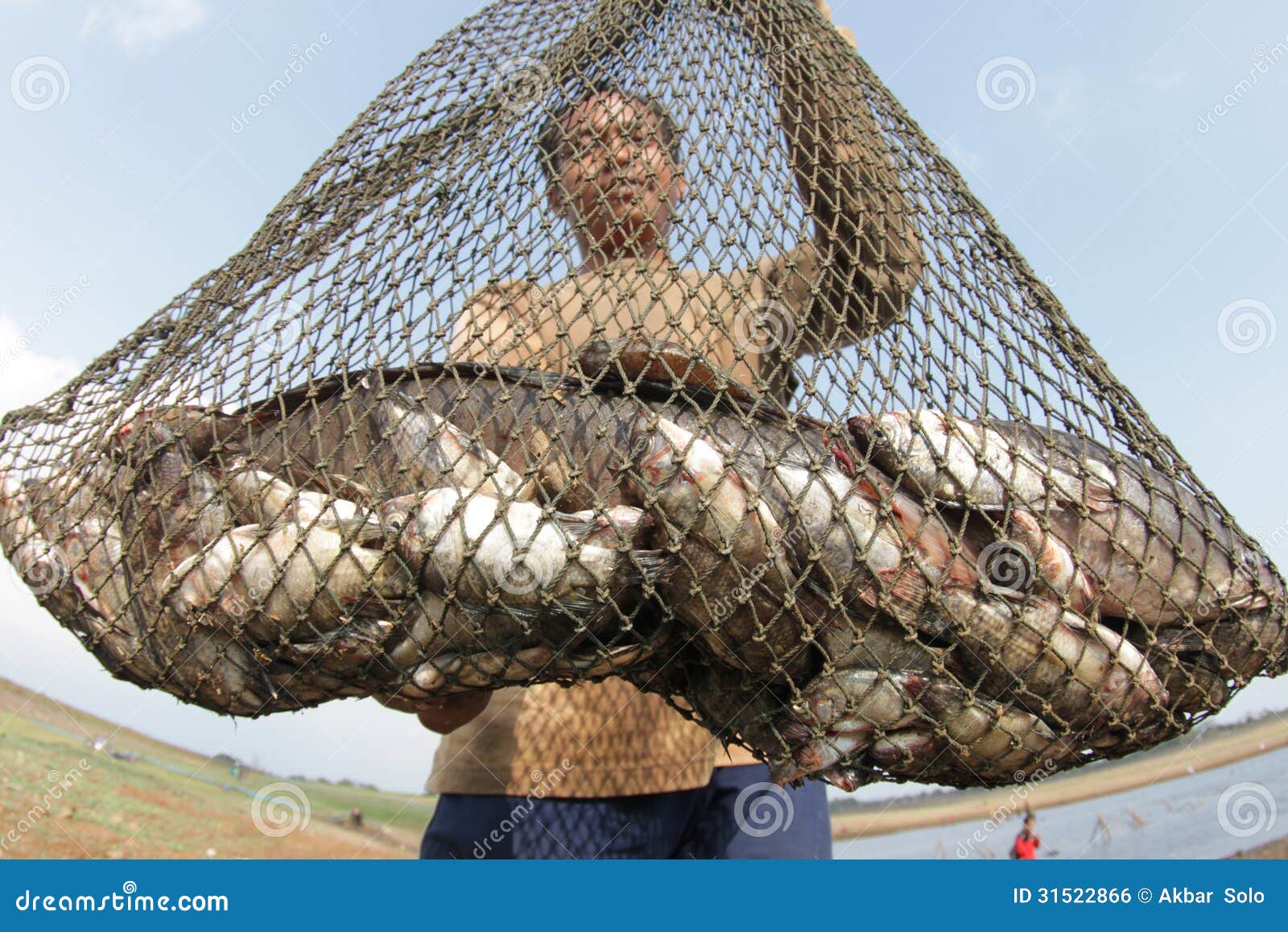 Looking for Fish in Dry Reservoir Editorial Photo - Image of cracked ...