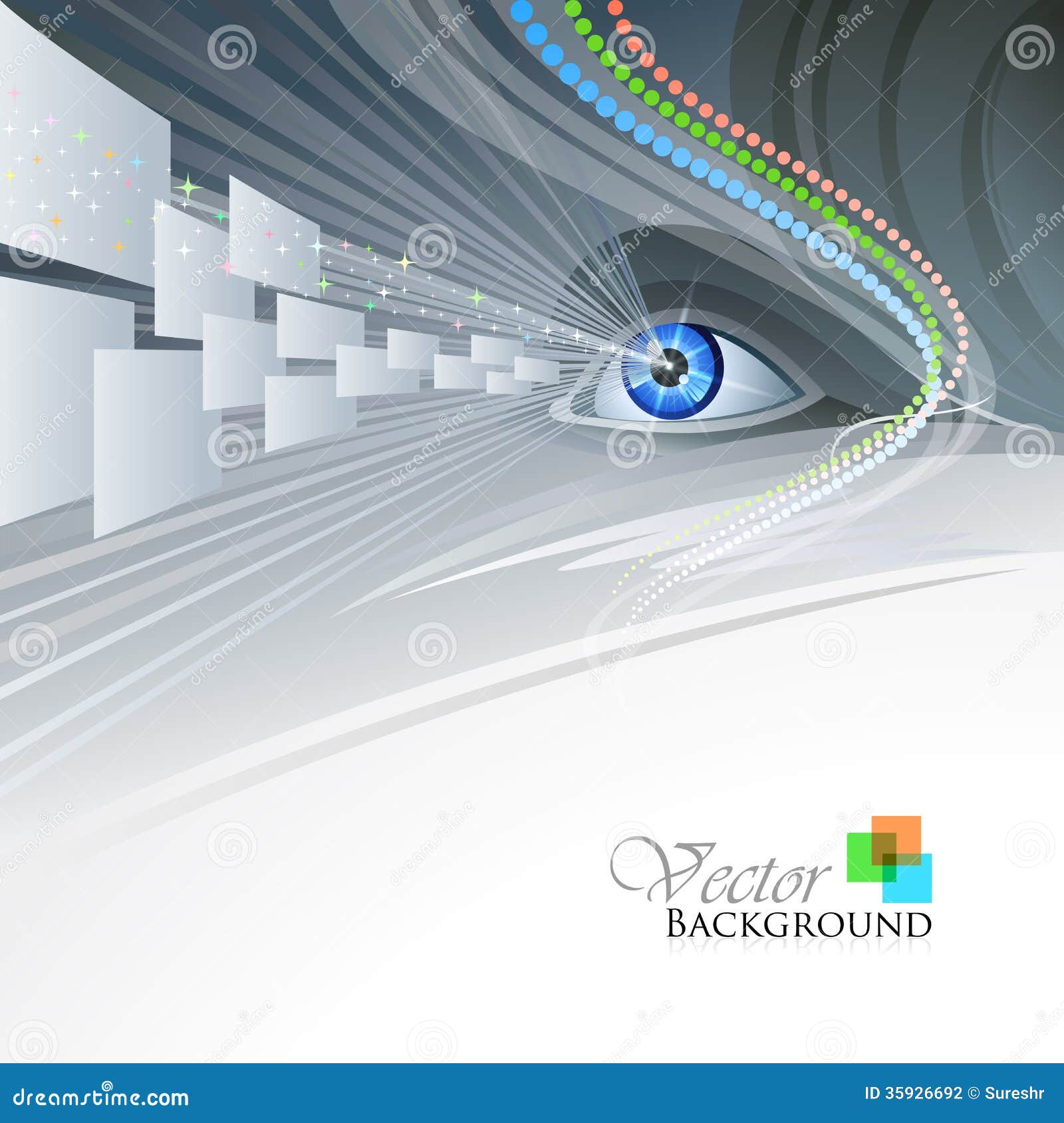 Looking into the future stock vector. Illustration of banner - 35926692