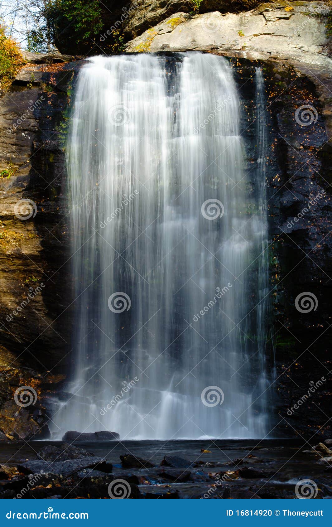 Looking Glass Falls stock photo. Image of carolina, trees - 16814920