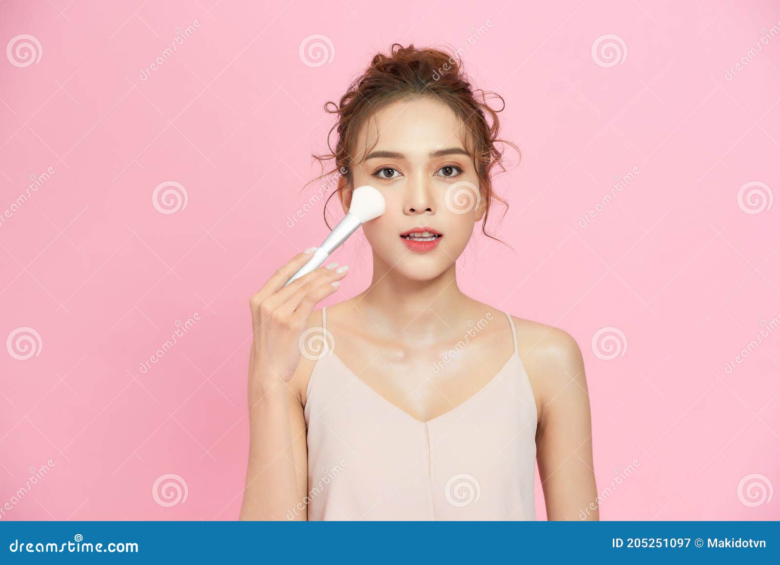 Feeling Confident On Tennis Court.Top View Of Attractive Young Woman ...