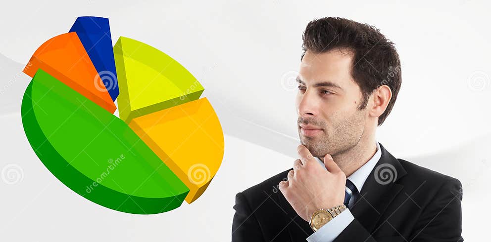 Looking at the graph stock photo. Image of adult, grow - 2625108