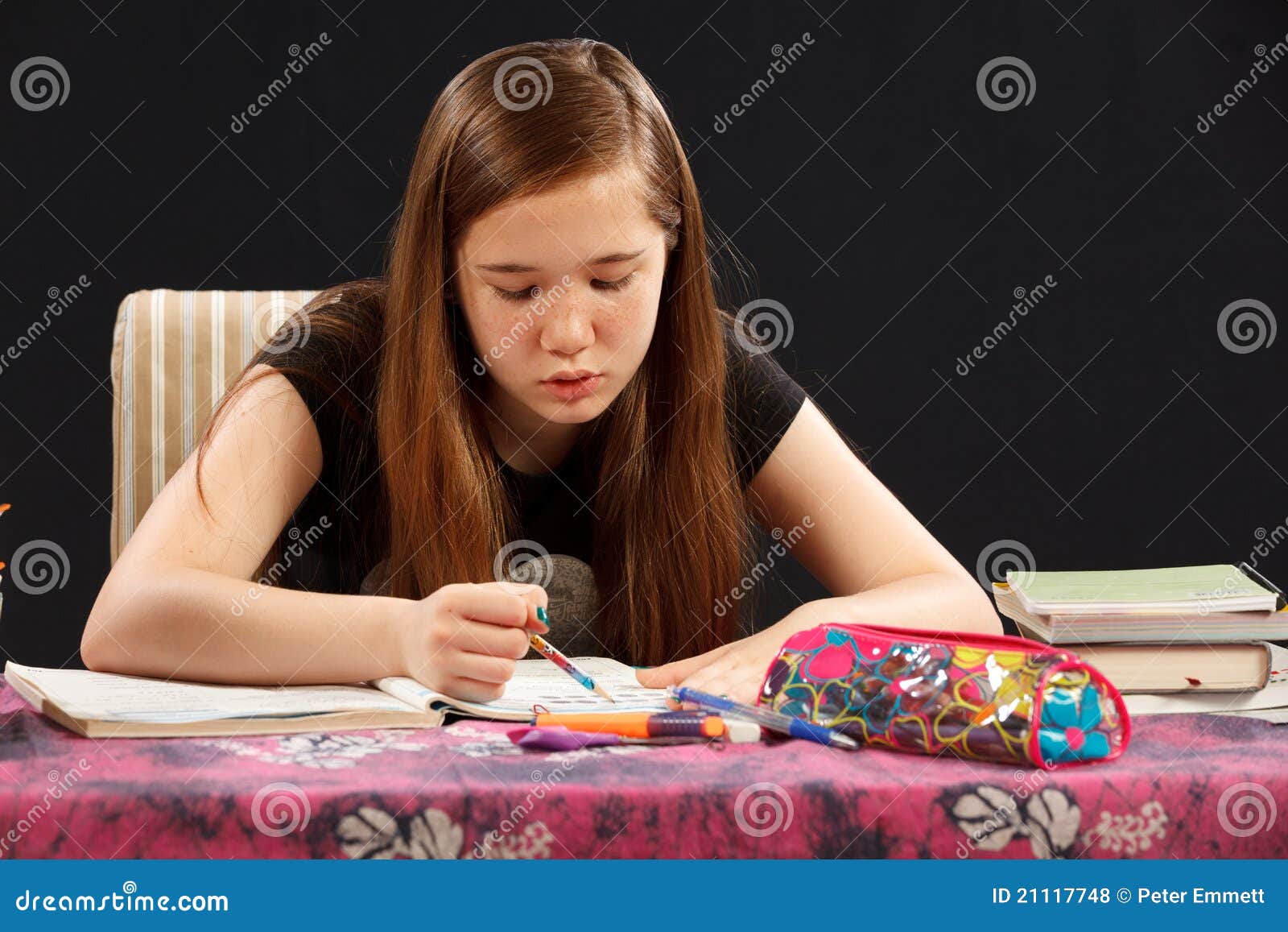 Looking at Homework stock photo. Image of learning, capability - 21117748