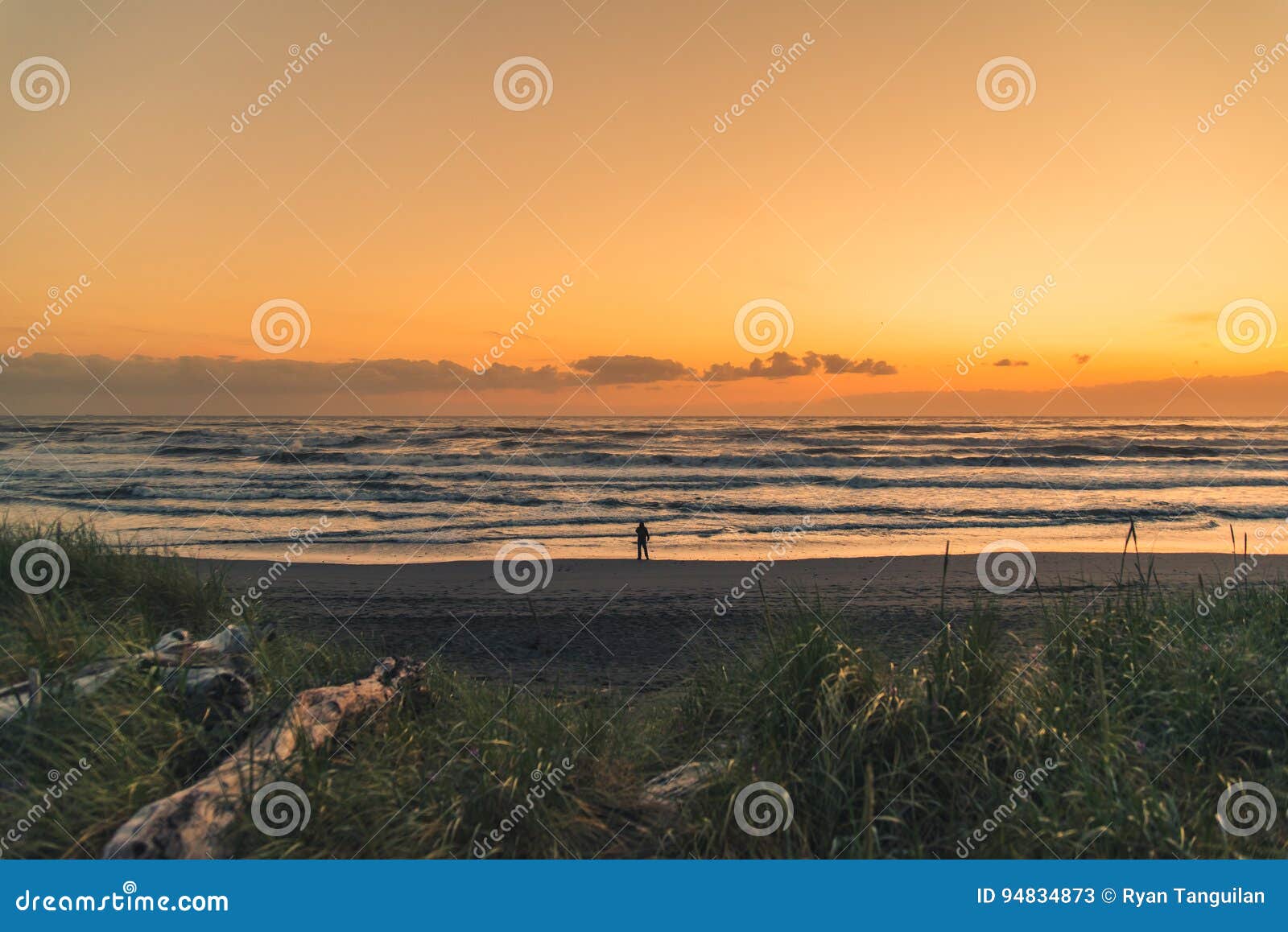 Looking into the Horizon at Sunset. Stock Image - Image of beautiful ...