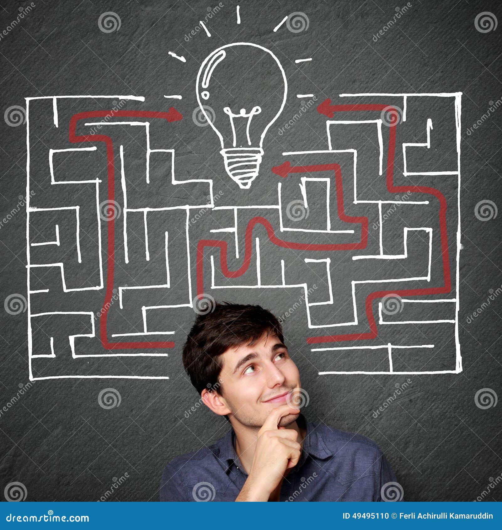 Looking for idea stock photo. Image of people, college - 49495110