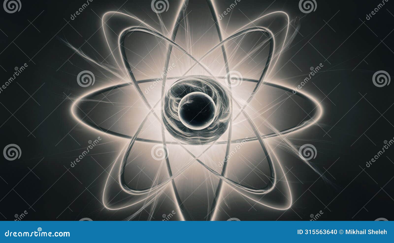 Looking Inside the Atom Nucleus, Protons, Neutrons, Electrons. Atomic ...