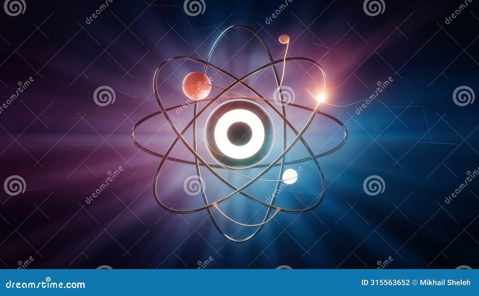 Looking Inside the Atom Nucleus, Protons, Neutrons, Electrons. Atomic ...