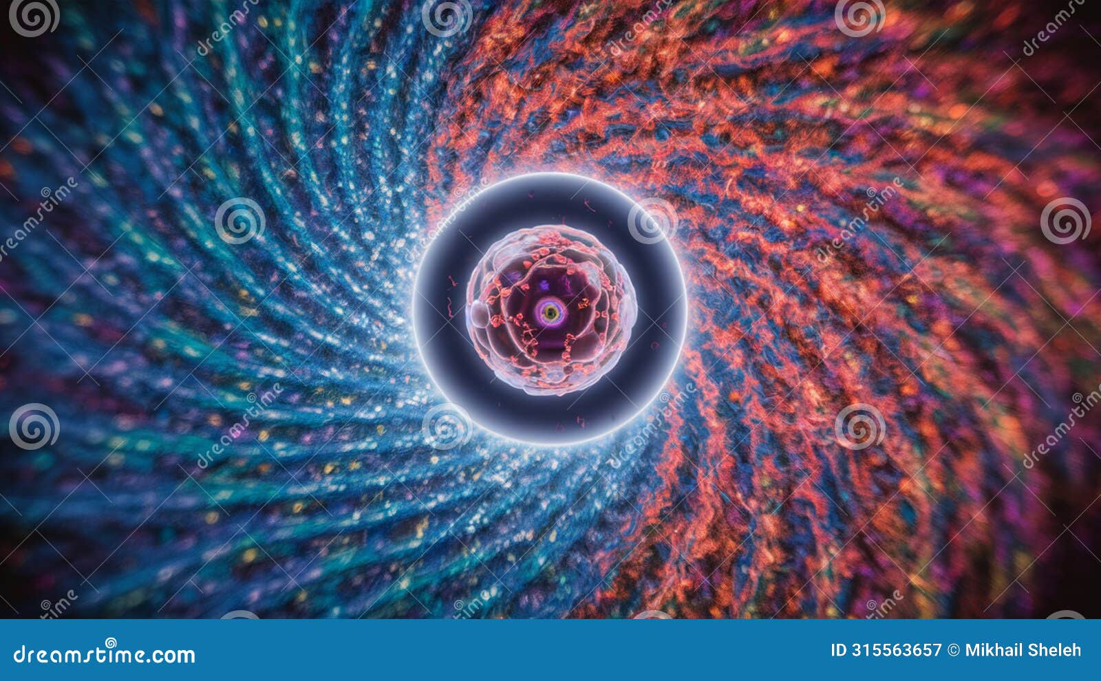 Looking Inside the Atom Nucleus, Protons, Neutrons, Electrons. Atomic ...