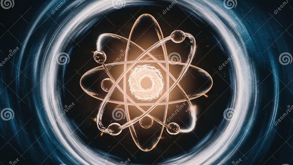 Looking Inside the Atom Nucleus, Protons, Neutrons, Electrons. Atomic ...