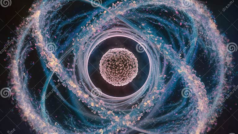 Looking Inside the Atom Nucleus, Protons, Neutrons, Electrons. Atomic ...