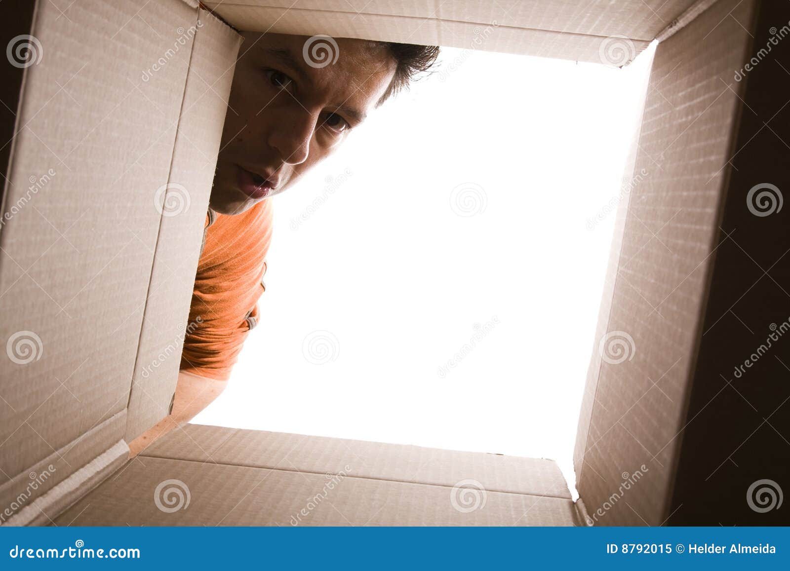 Looking inside the box stock image. Image of delivery - 8792015