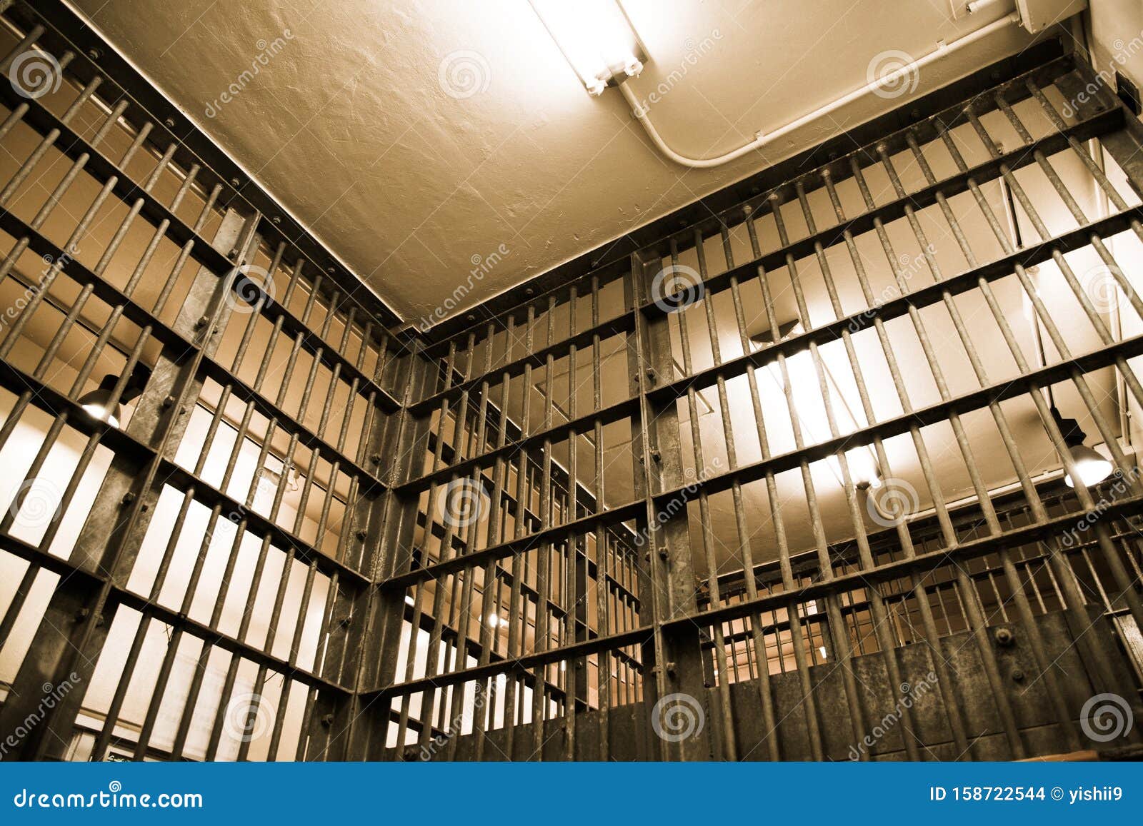 Looking Inside an Iron Cage Stock Photo - Image of dungeon, building ...