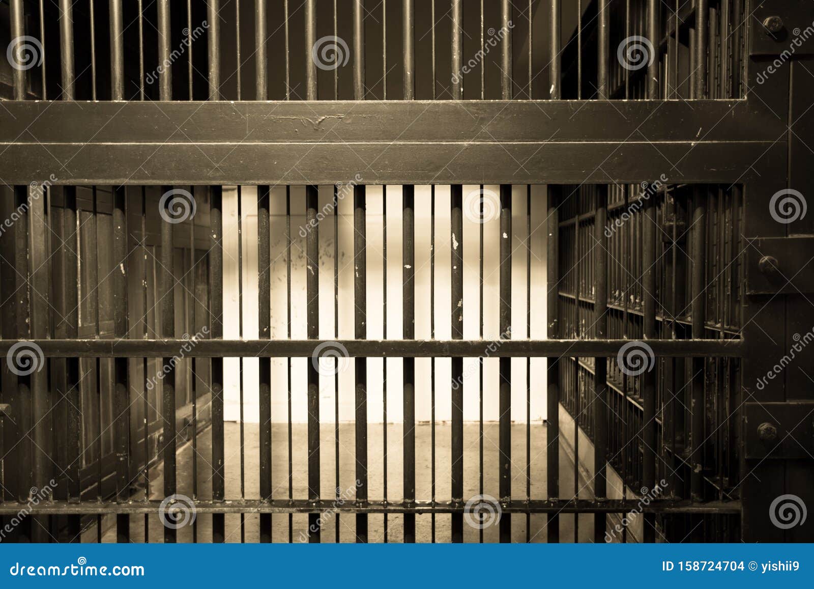 Looking Inside an Iron Cage Stock Photo - Image of dirty, dark: 158724704