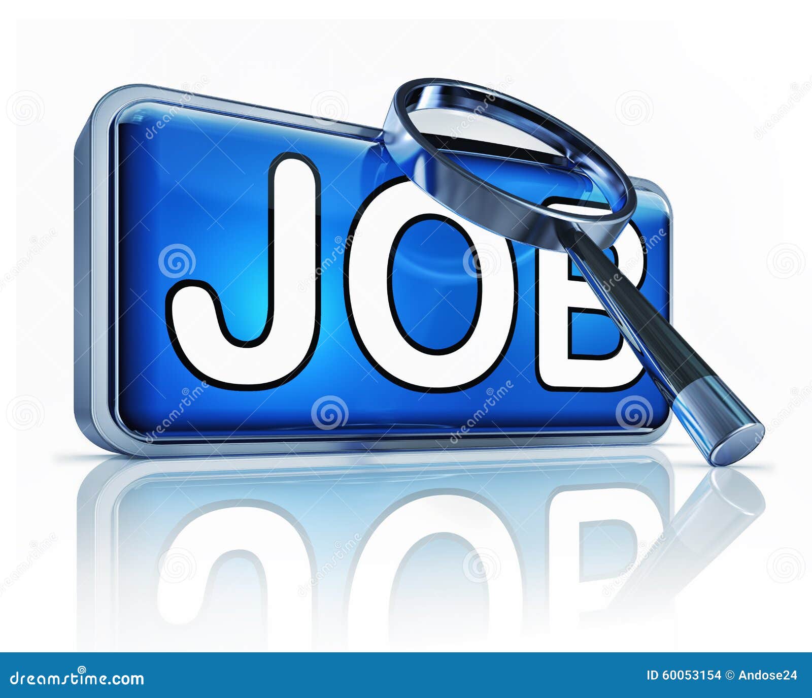 Looking for a job stock illustration. Illustration of magnifier - 60053154