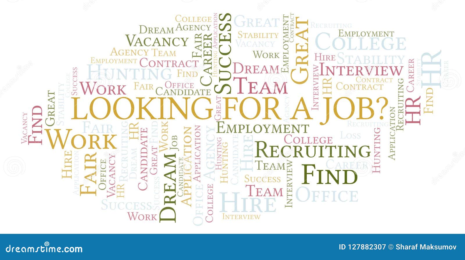 Looking for a Job Word Cloud. Stock Illustration - Illustration of ...