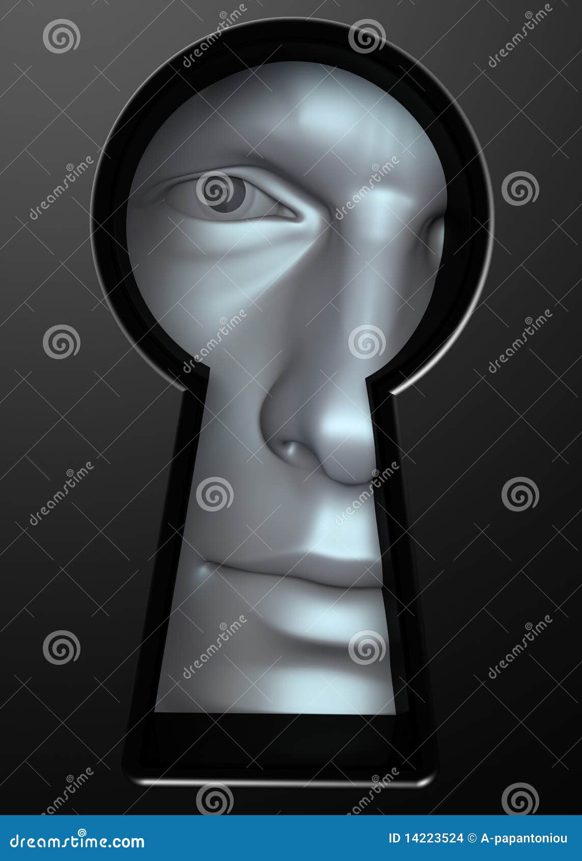 Looking through KeyHole stock illustration. Illustration of dark - 14223524