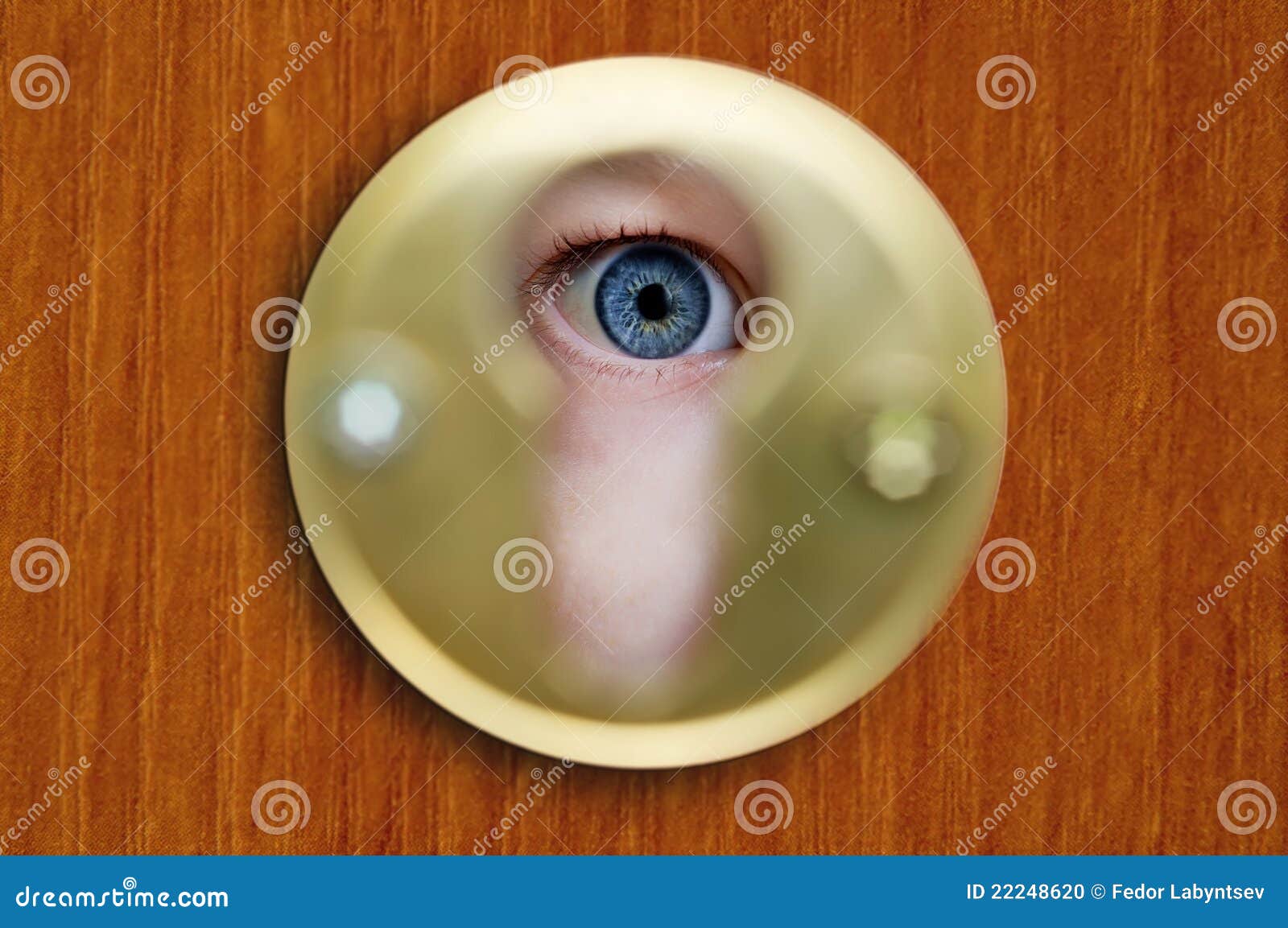 Looking through a keyhole stock photo. Image of eyes - 22248620