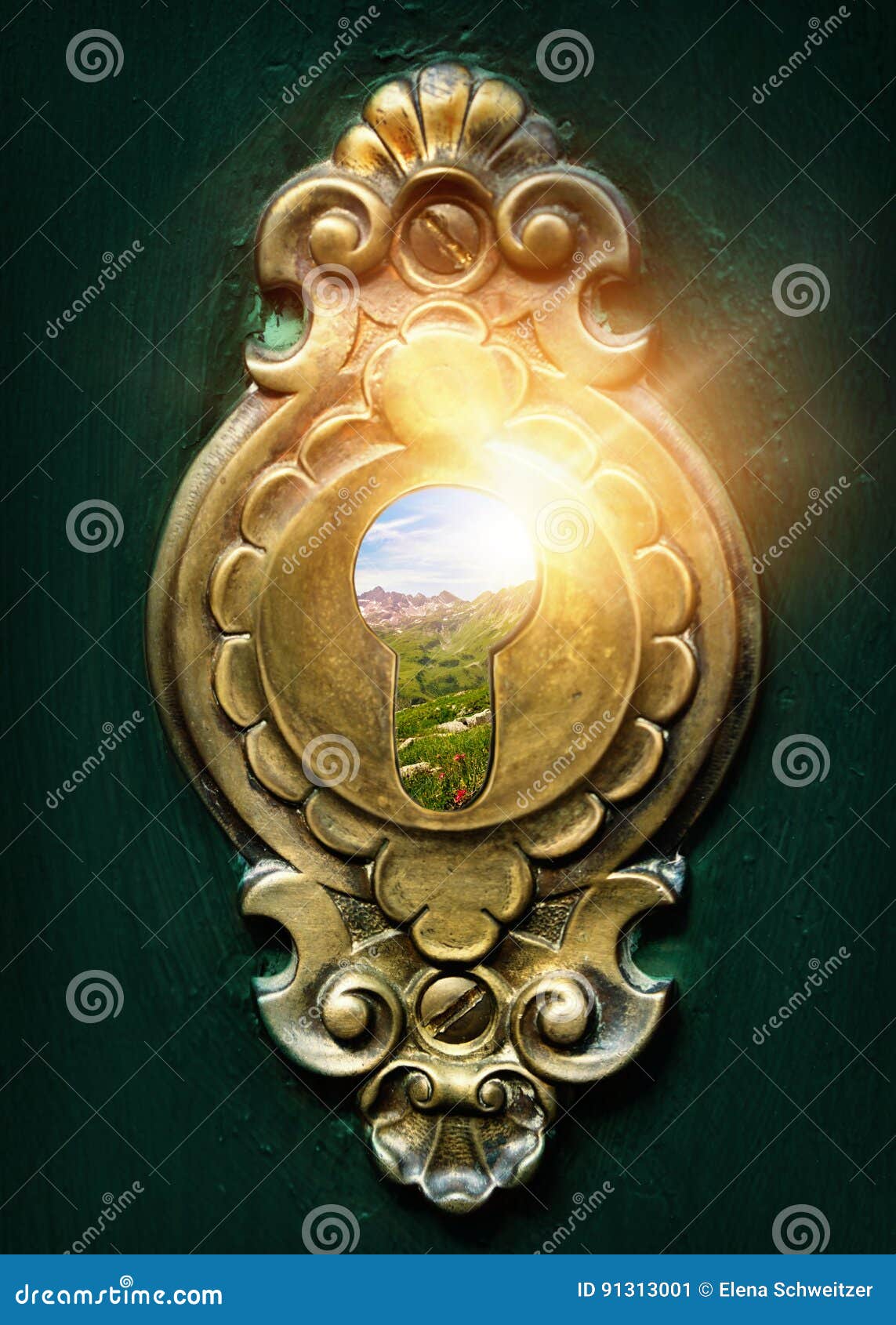 Looking through a keyhole stock image. Image of entrance - 91313001