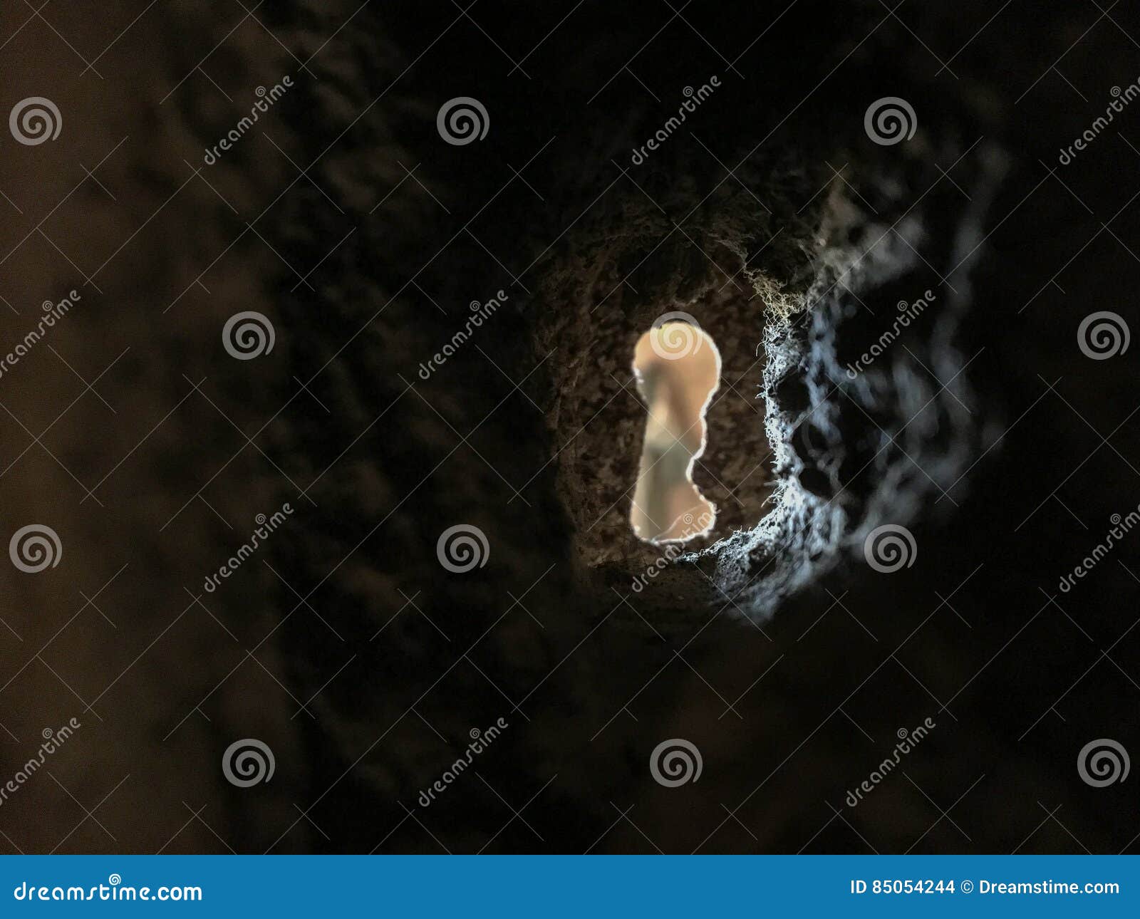Looking through the Keyhole Stock Photo - Image of view, hole: 85054244