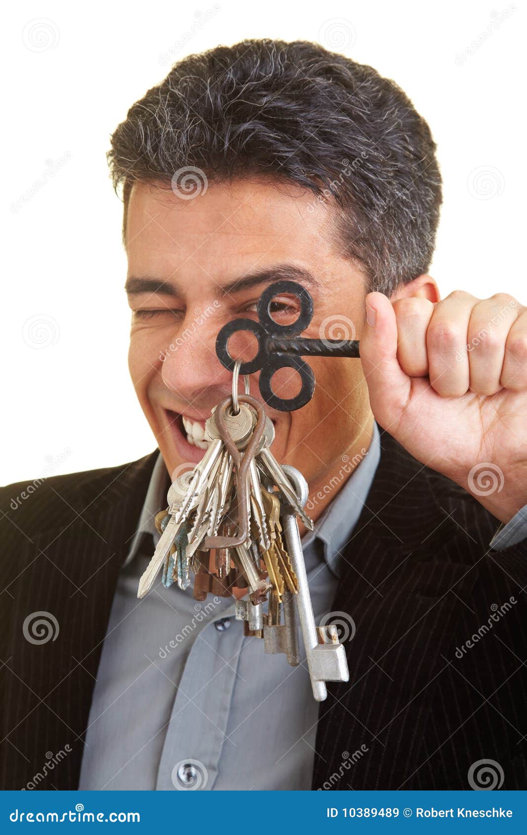 Looking through keys stock image. Image of hand, business - 10389489