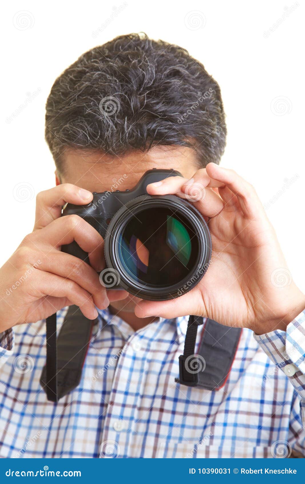 Looking through a lens stock image. Image of hobby, copy - 10390031