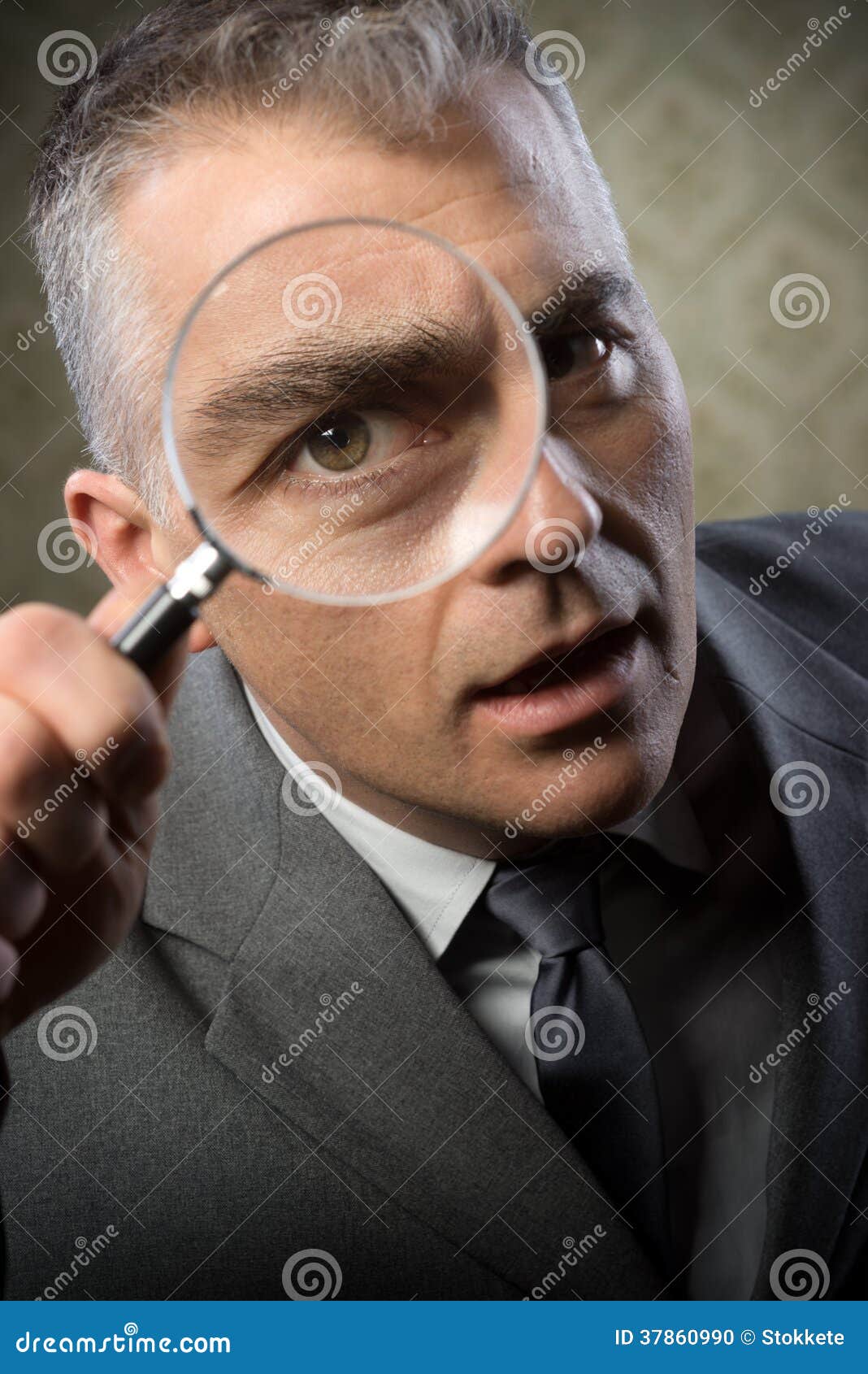 Looking through magnifier stock photo. Image of zooming - 37860990