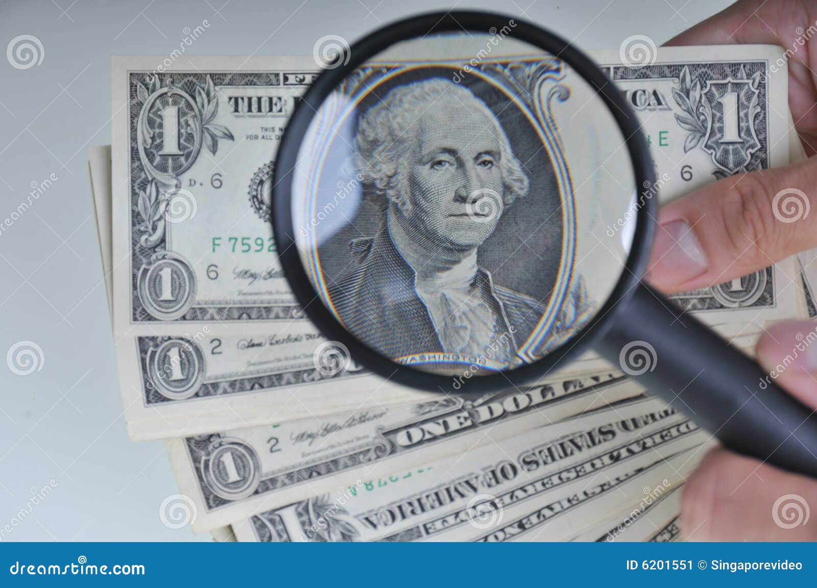 Looking at Money 4 stock image. Image of glass, currency - 6201551