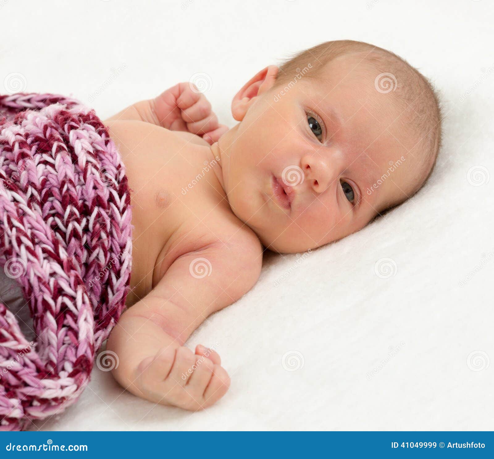 Looking newborn baby stock image. Image of female, girl - 41049999