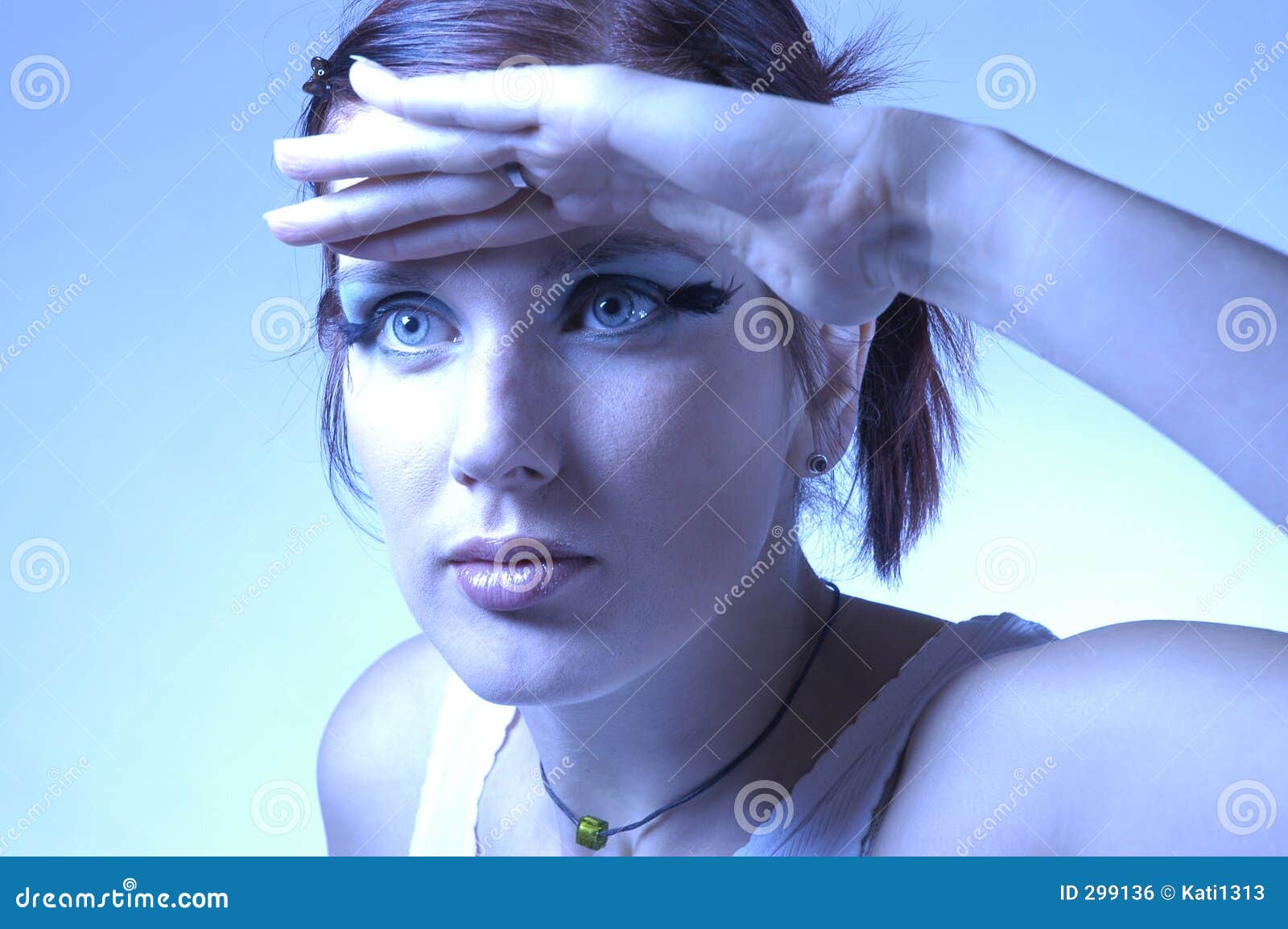 Looking out stock photo. Image of female, beauty, interested - 299136