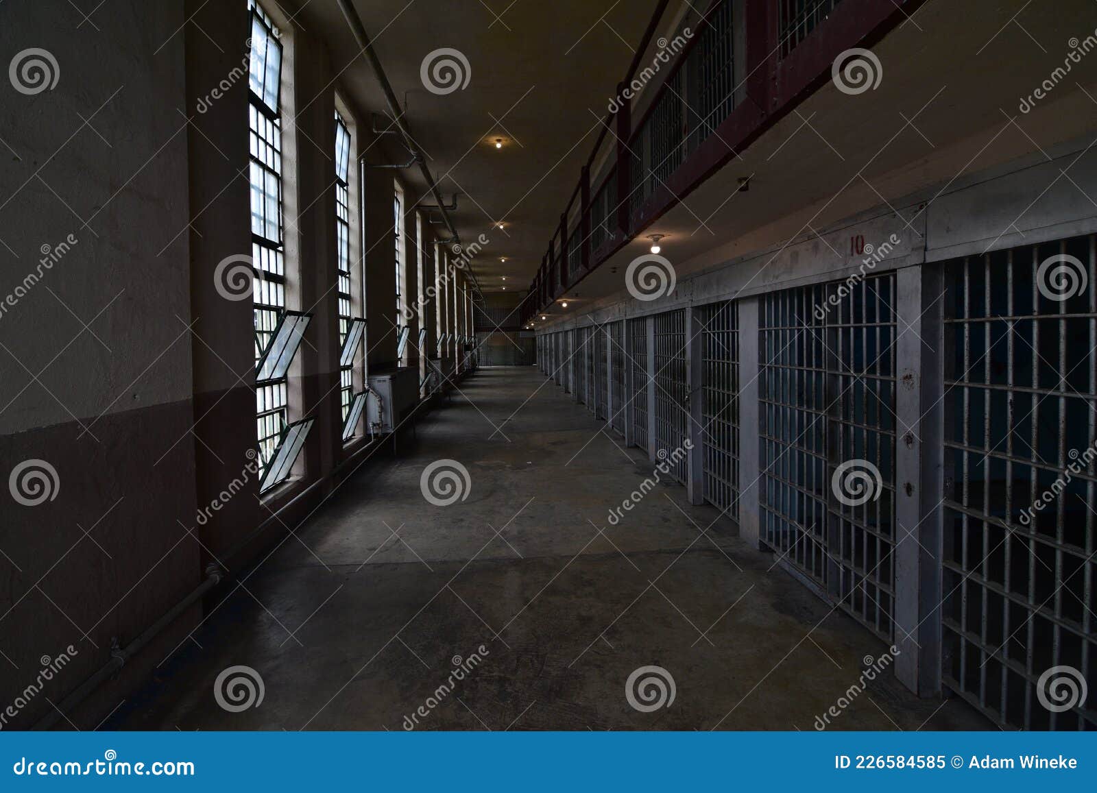 Cell Block Interior Old State Prison Stock Image - Image of inmate ...