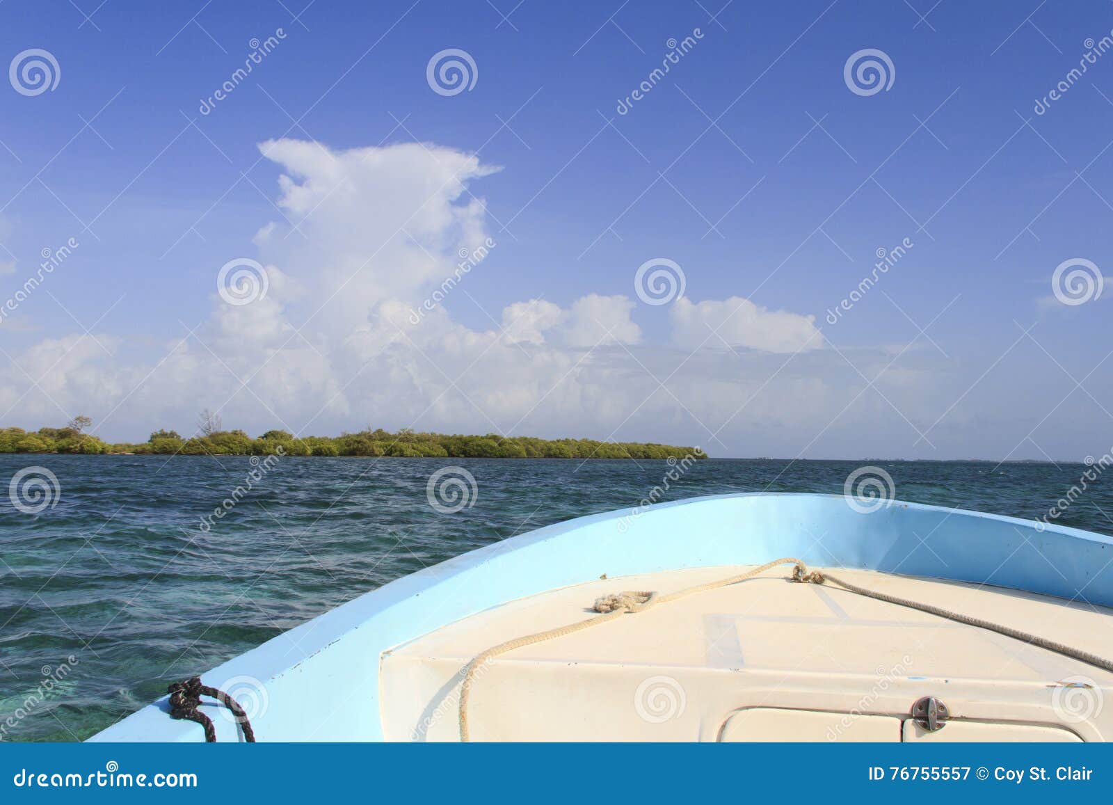 Looking Out from a Boat on the Ocean Stock Image - Image of mangrove ...