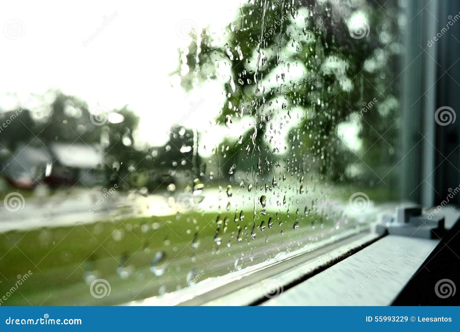 Looking out a rainy window stock image. Image of water - 55993229