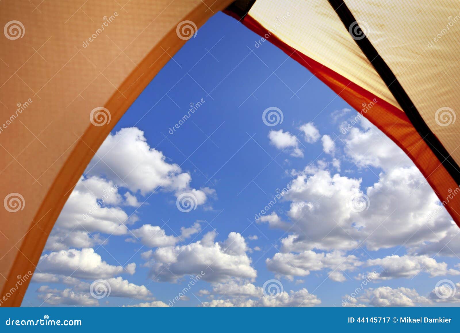 Looking Out through the Tent Opening Stock Image - Image of area, blue ...