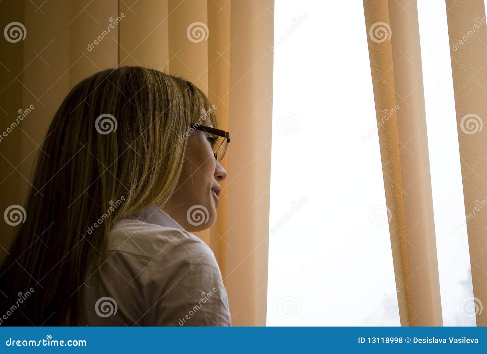 Looking out of window stock photo. Image of caucasian - 13118998
