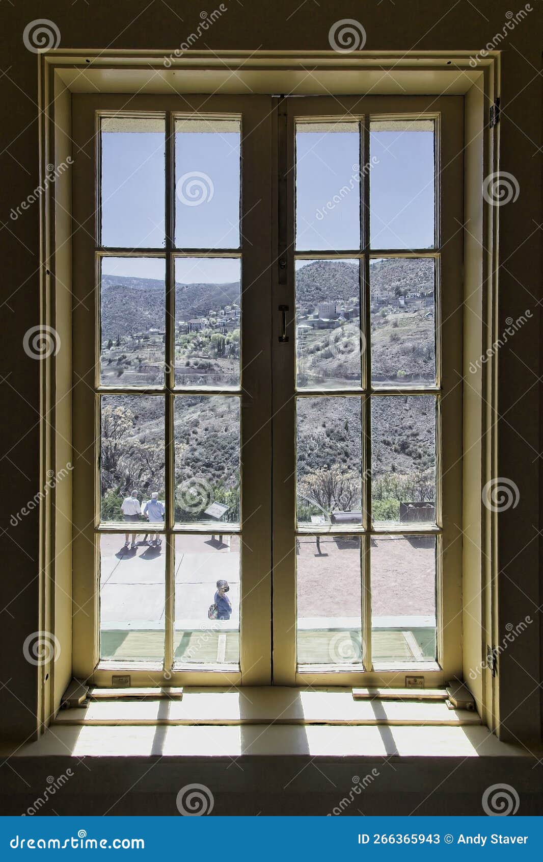 A View Out the Window of Jerome, AZ Stock Image - Image of view, glass ...