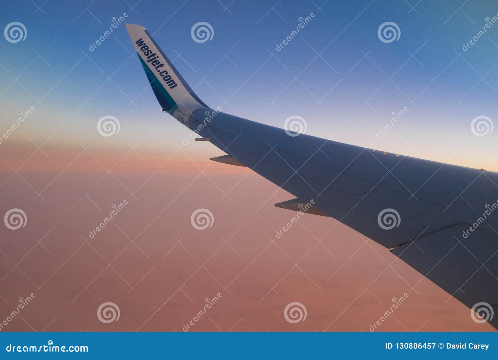 Westjet Plane Wing Tip with Web Site Name Editorial Photography - Image ...