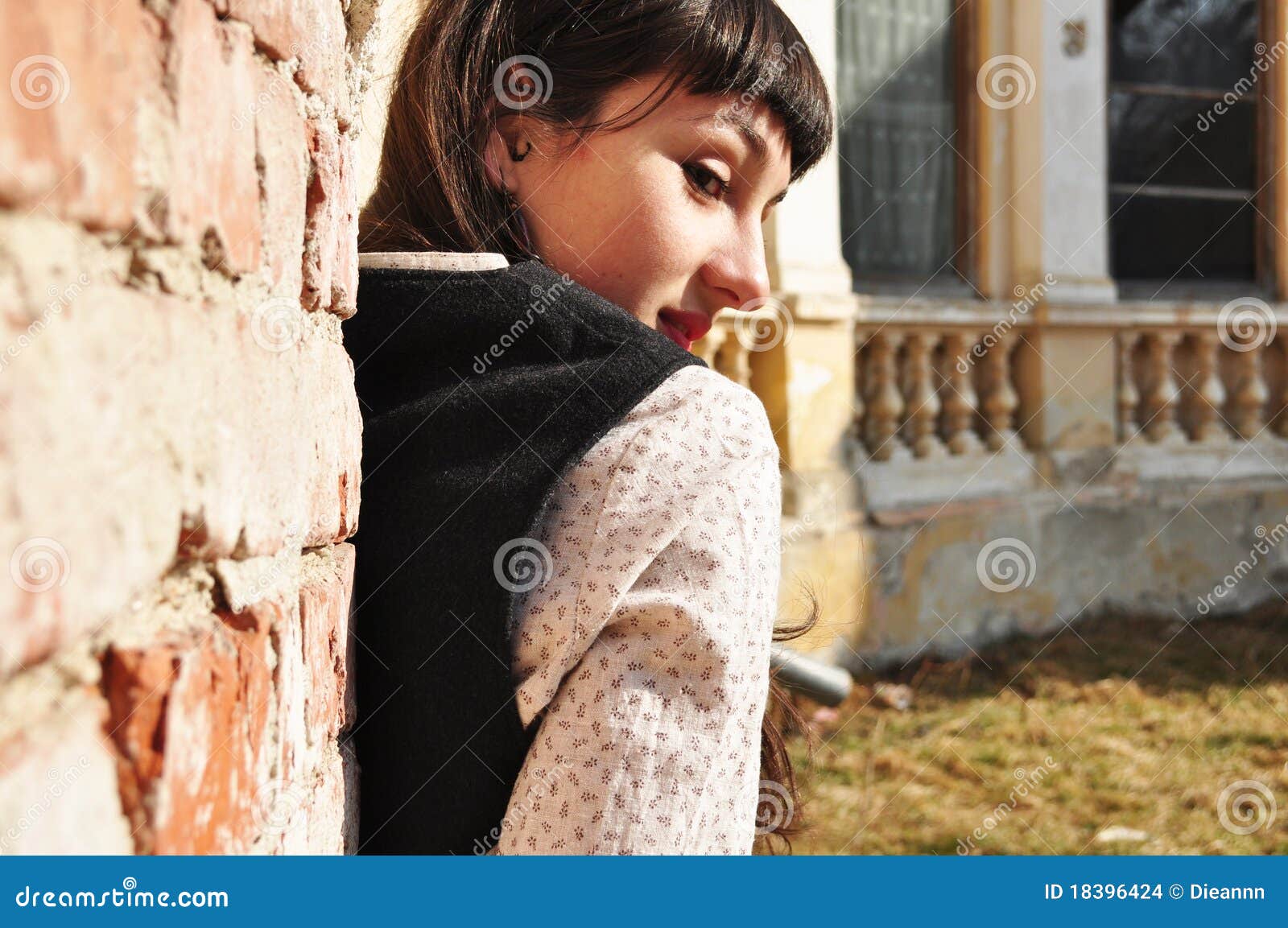 Looking over shoulder stock photo. Image of beautiful - 18396424