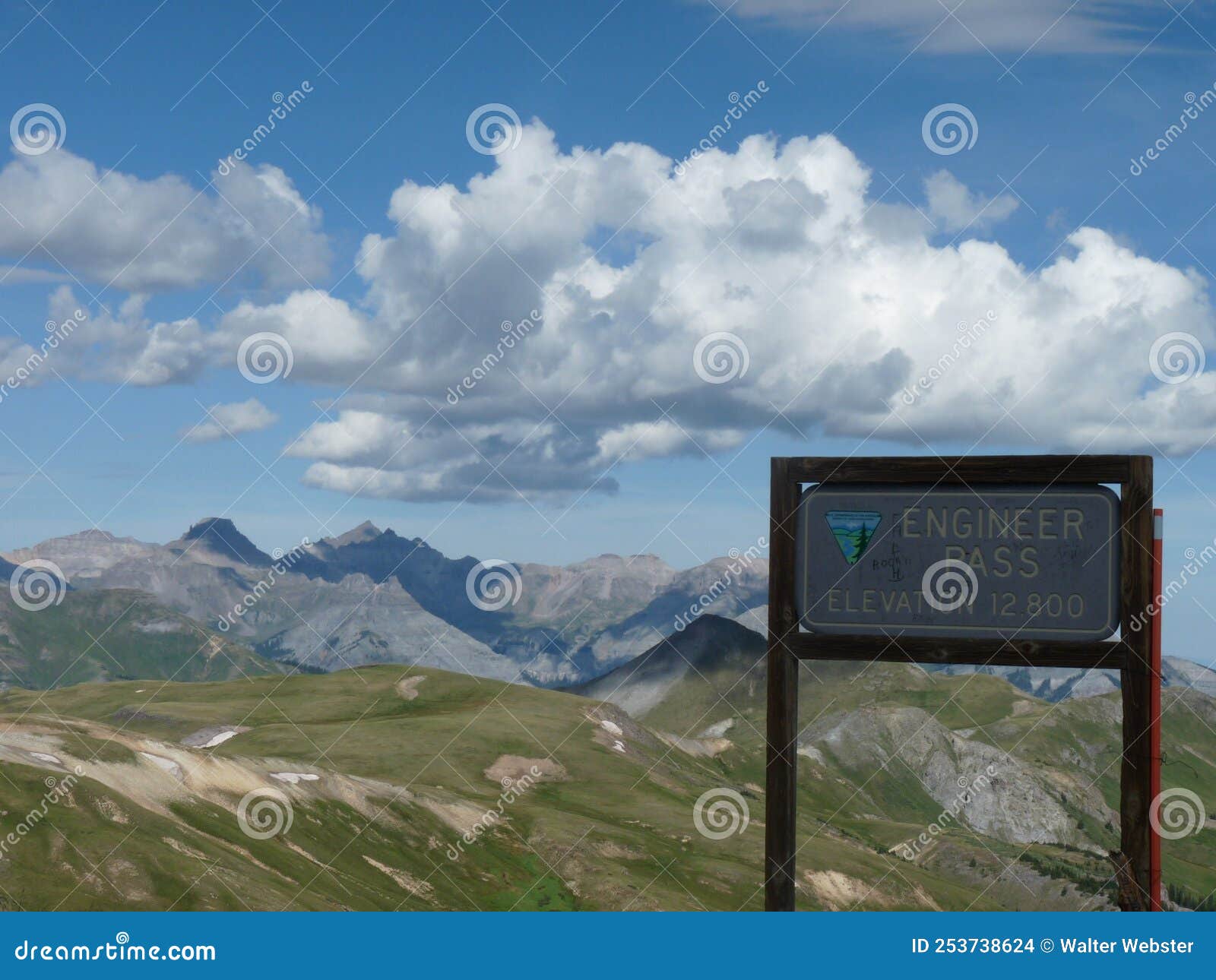 On top of Engineer Pass stock photo. Image of mountain - 253738624
