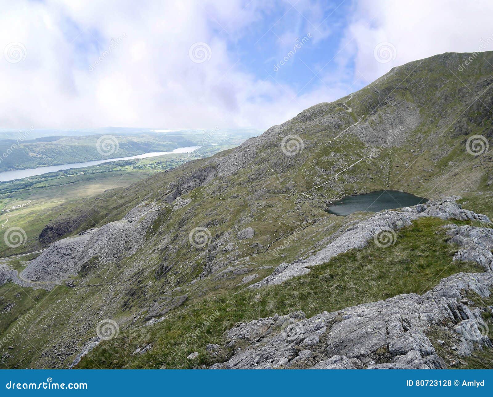 Looking Over To Low Water with Coniston Water on the Left Stock Photo ...