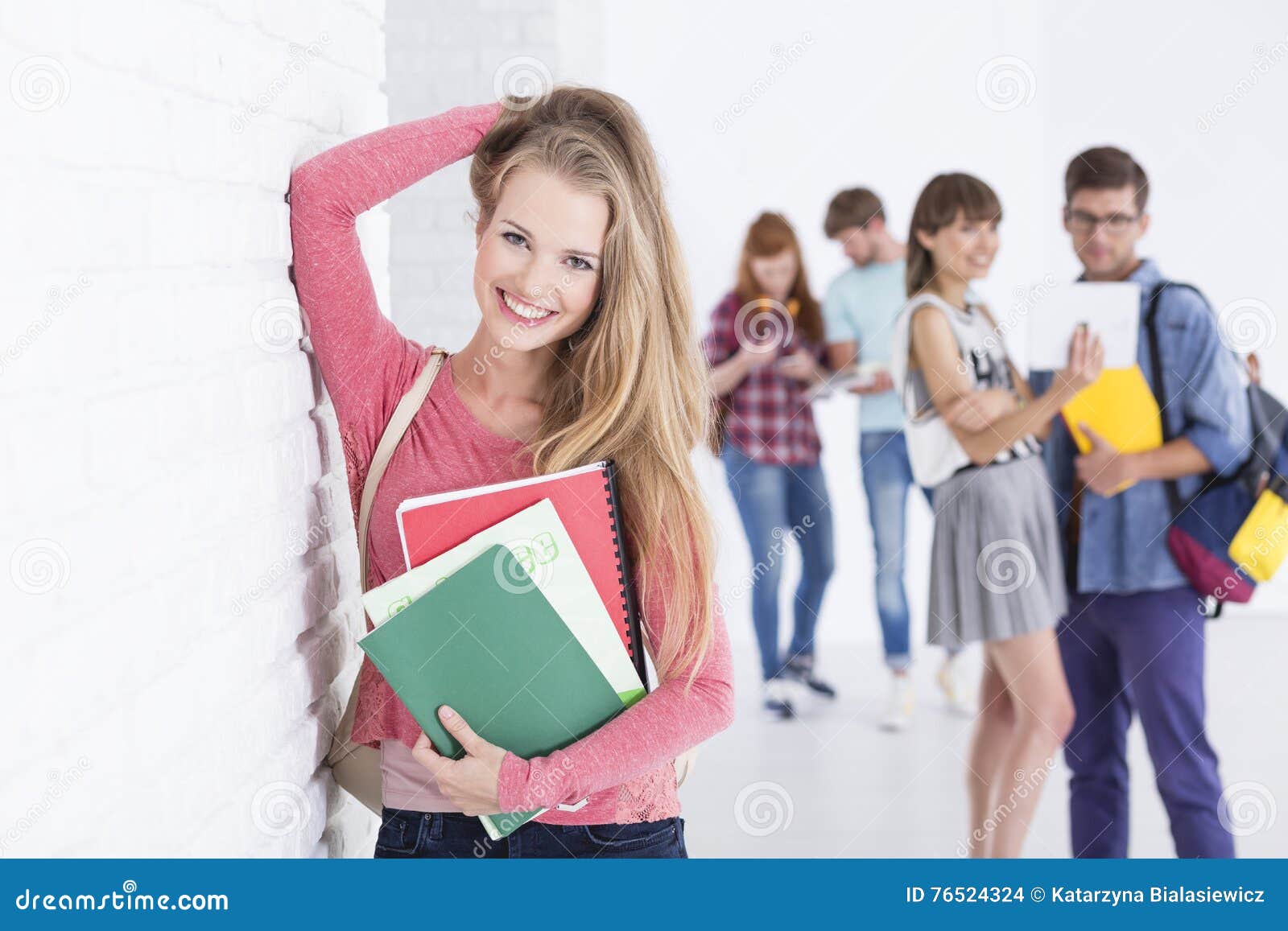 Looking for the Partner To Study Stock Photo - Image of blonde, talk ...