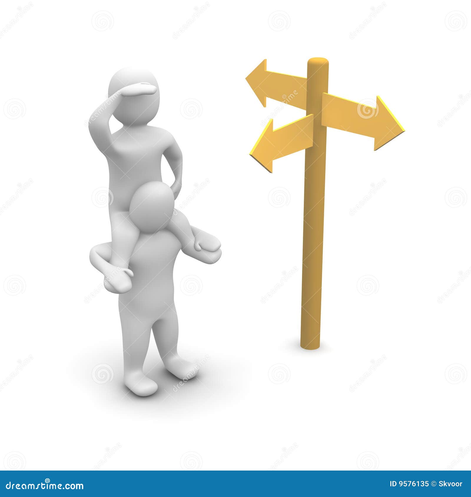 Looking for Right Direction Stock Illustration - Illustration of ...