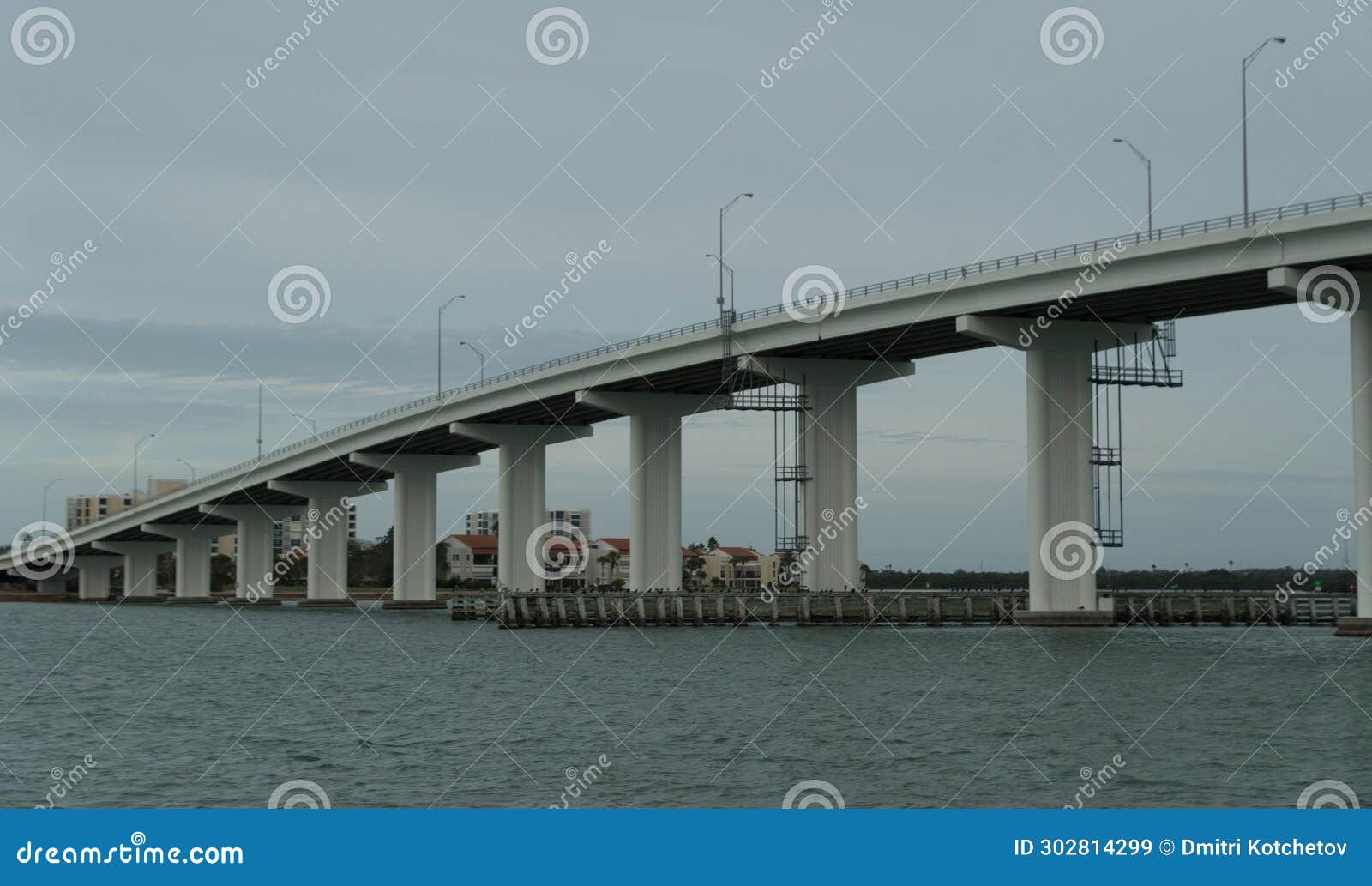 Looking at Sand Key Bridge from Sand Key Park Stock Image - Image of ...