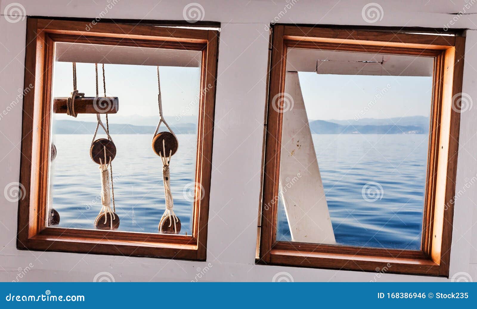Looking at the Sea from Inside a Boat Stock Photo - Image of adventure ...