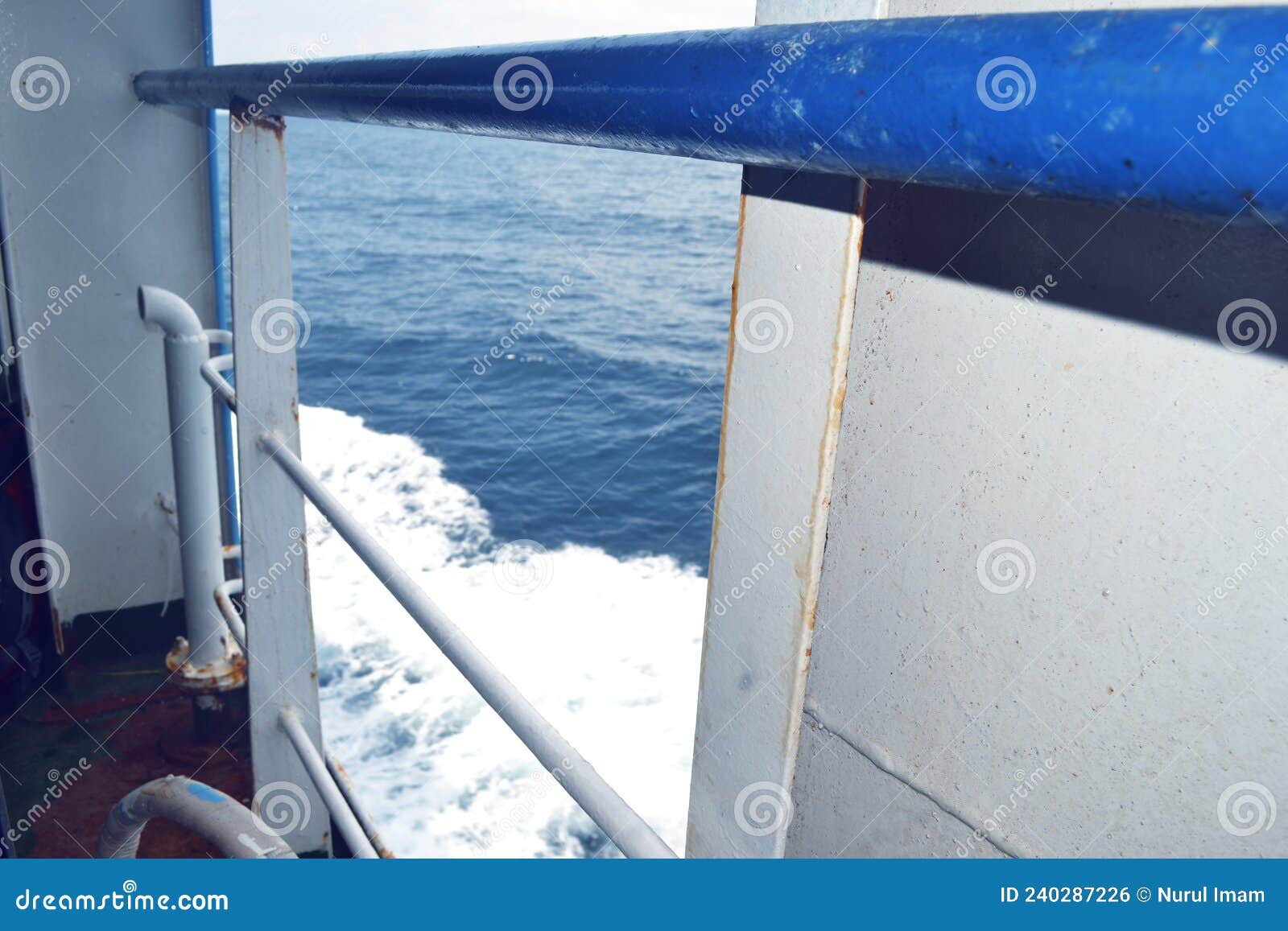 Looking at the Sea from the Ship Deck Stock Photo - Image of getaway ...