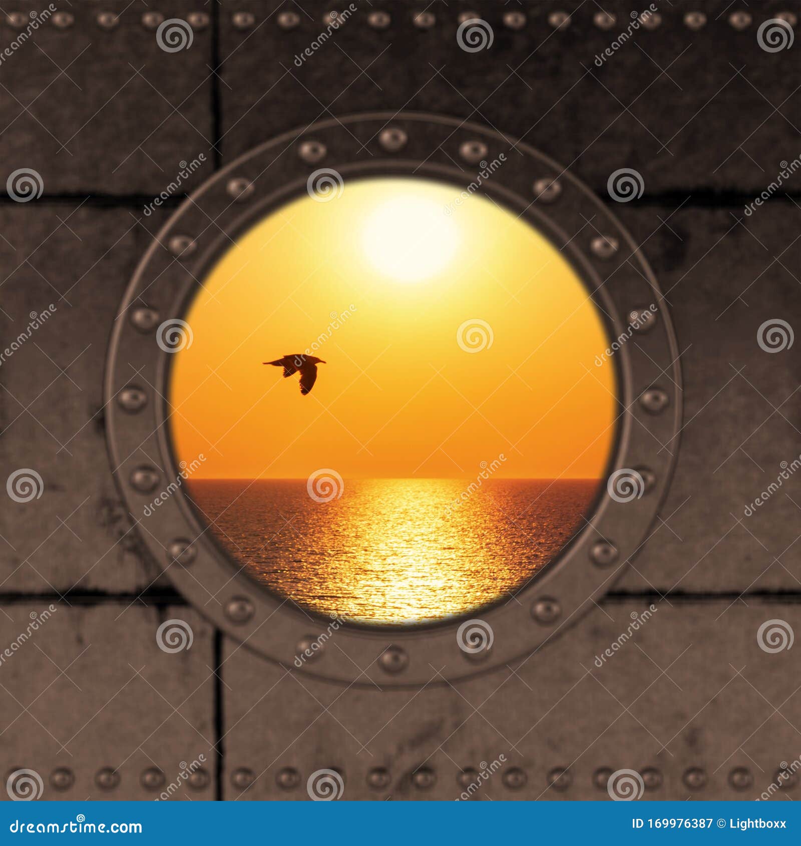 Looking through a Ship Porthole Stock Image - Image of ocean ...