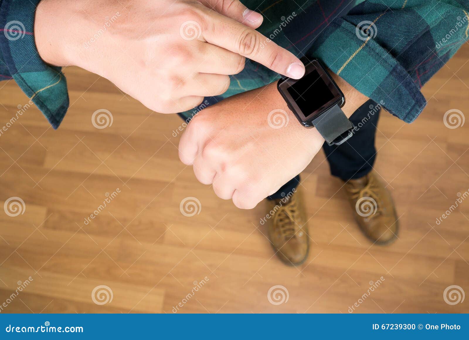 Looking at Smart Watch stock photo. Image of businesswoman - 67239300